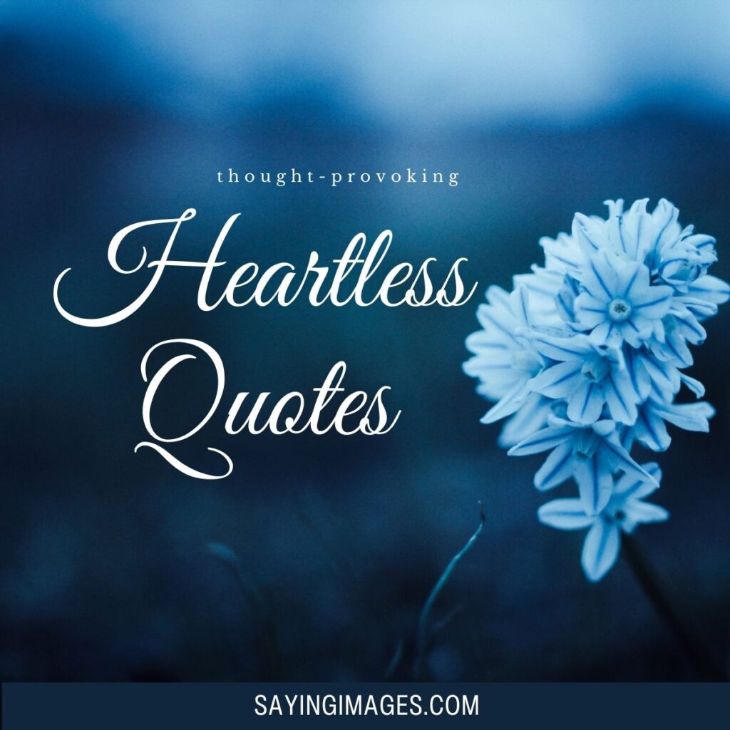 85 Thought-Provoking Quotes About The Heartless - SayingImages.com